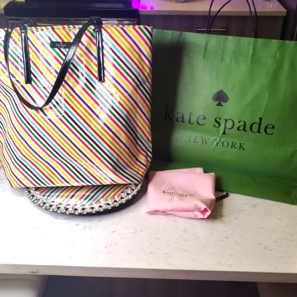 kate spade | Bags | Kate Spade Colorful Striped Tote Bag | Poshmark